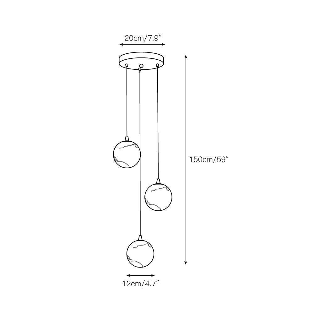Alabaster Balls Cluster Chandelier – Radilum