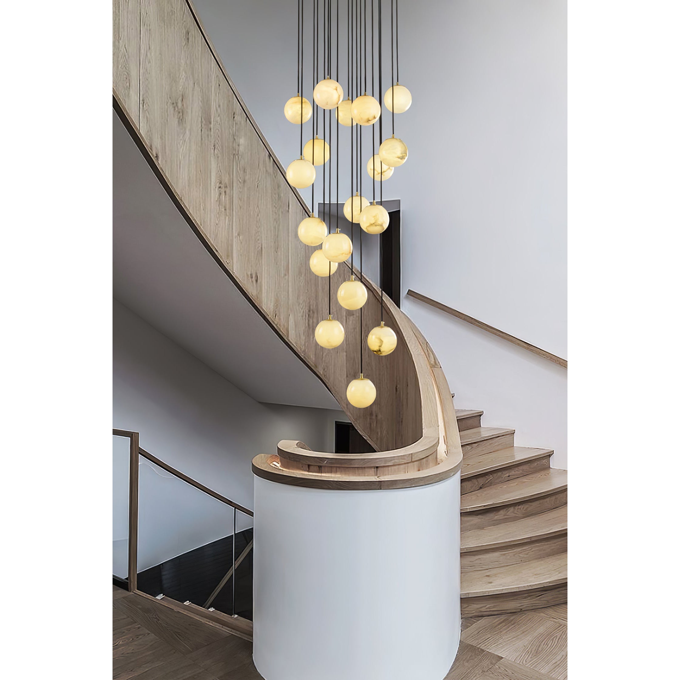 Alabaster Balls Cluster Chandelier – Radilum