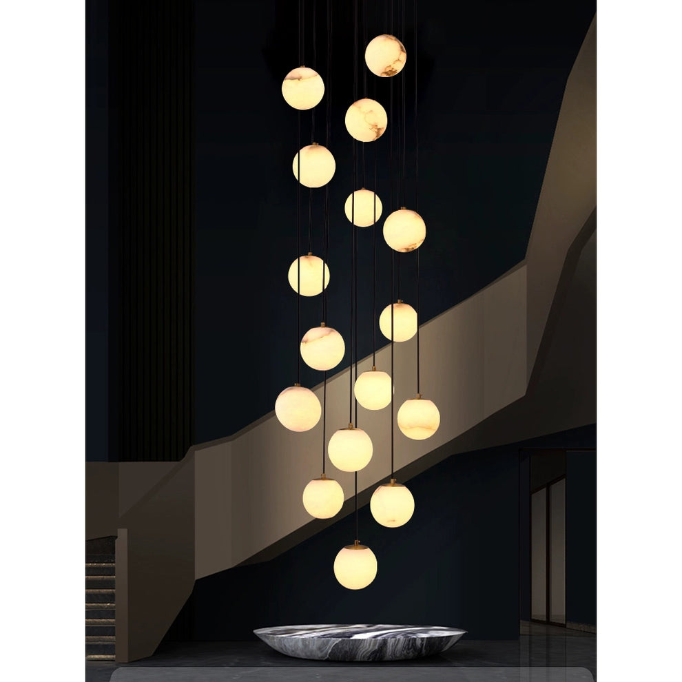 Alabaster Balls Cluster Chandelier – Radilum