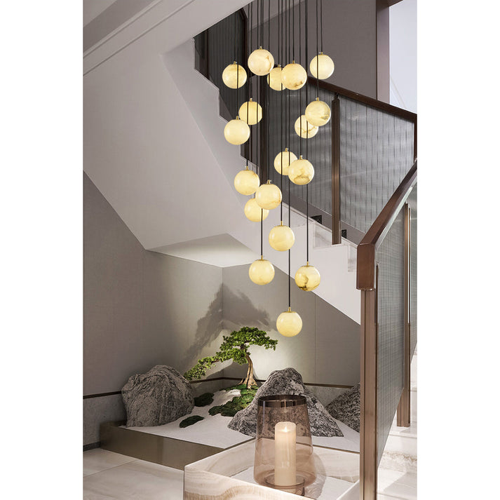 Alabaster Balls Cluster Chandelier – Radilum