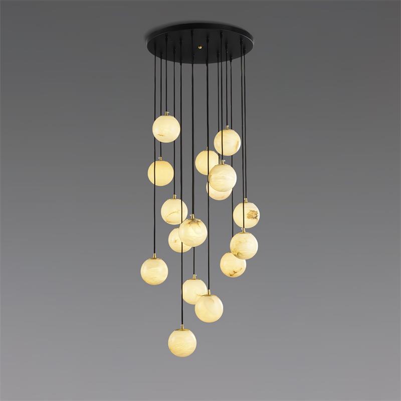 Alabaster Balls Cluster Chandelier – Radilum