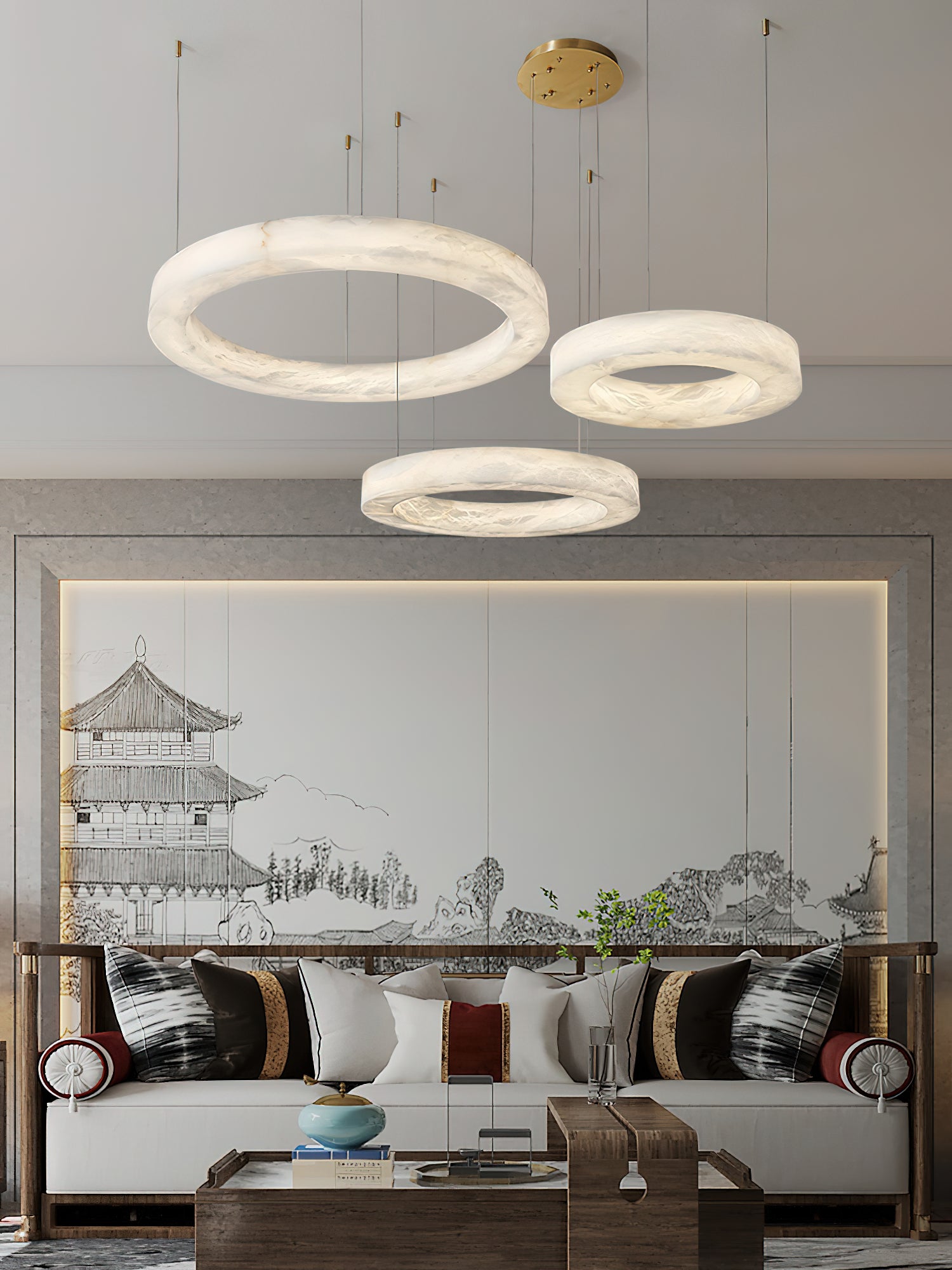 Alabaster Ring Chandelier – Radilum