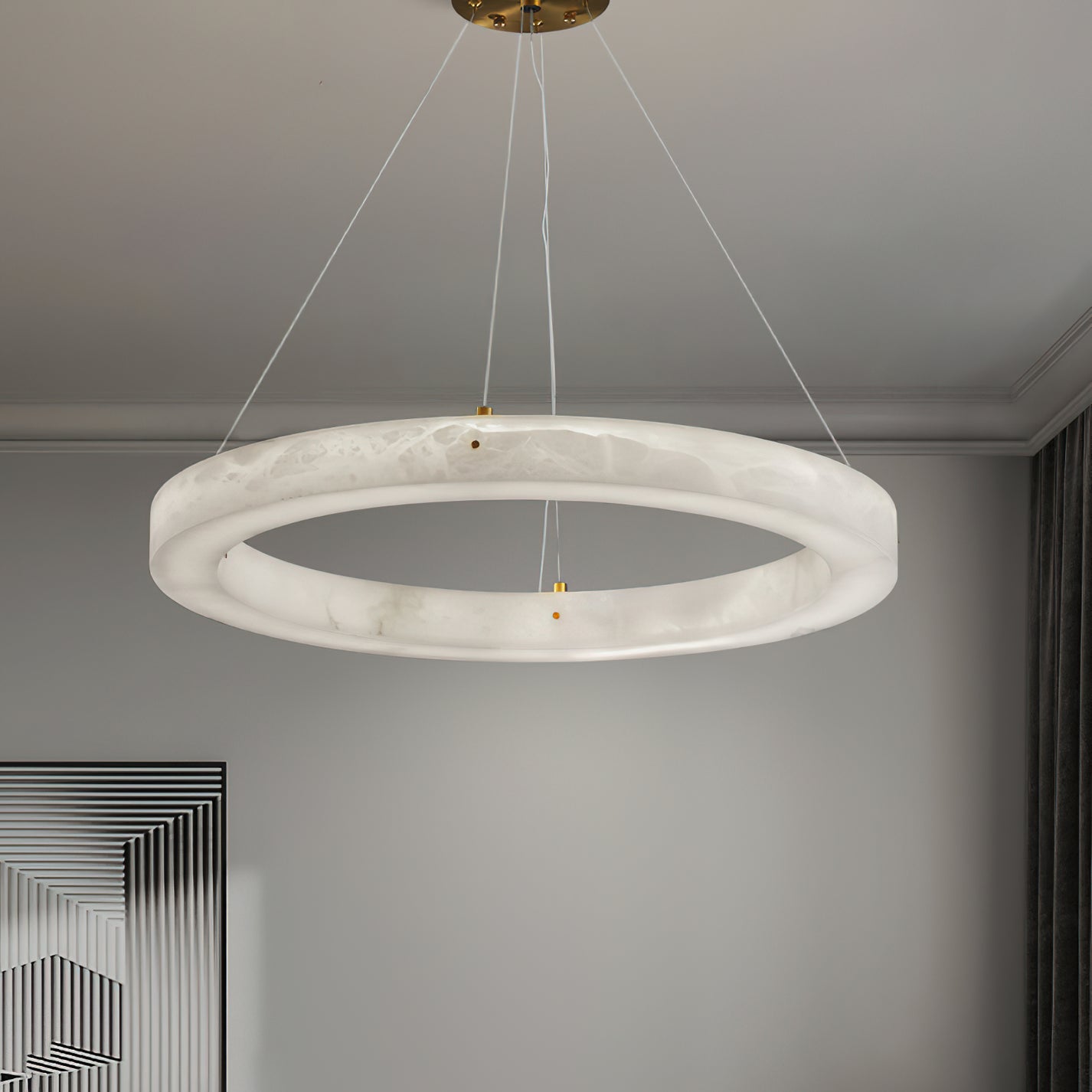 Alabaster Alabaster Ring Chandelier – Radilum