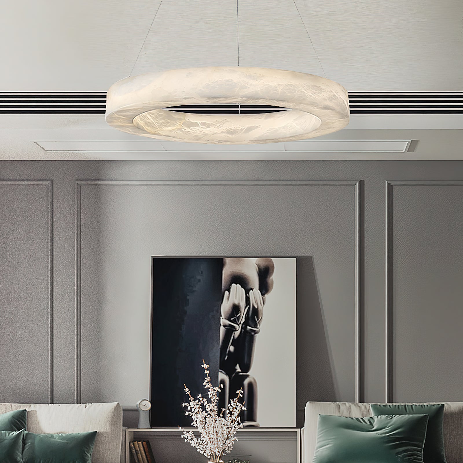 Alabaster Alabaster Ring Chandelier – Radilum