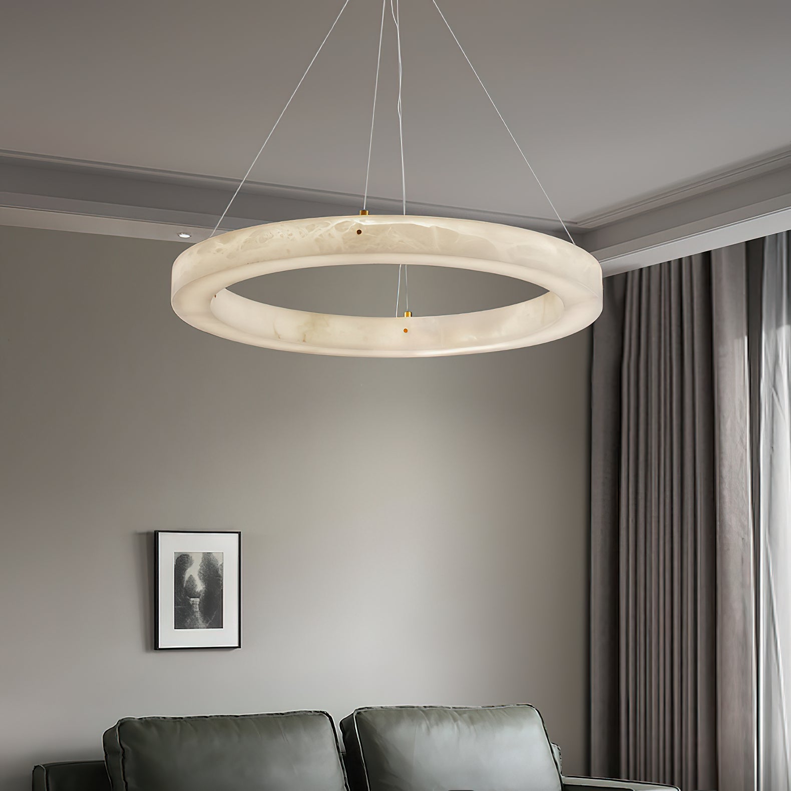 Alabaster Alabaster Ring Chandelier – Radilum