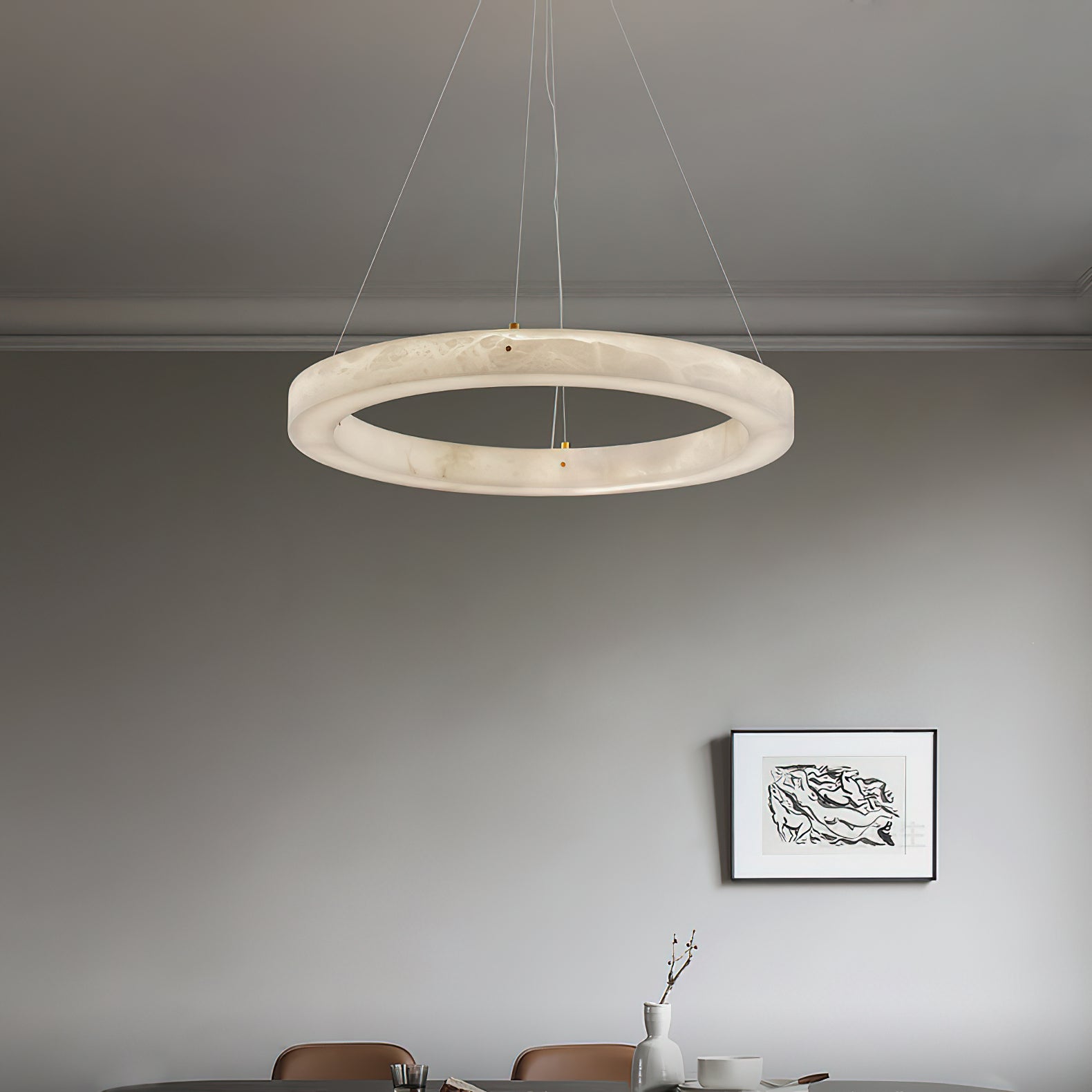 Alabaster Ring Chandelier – Radilum