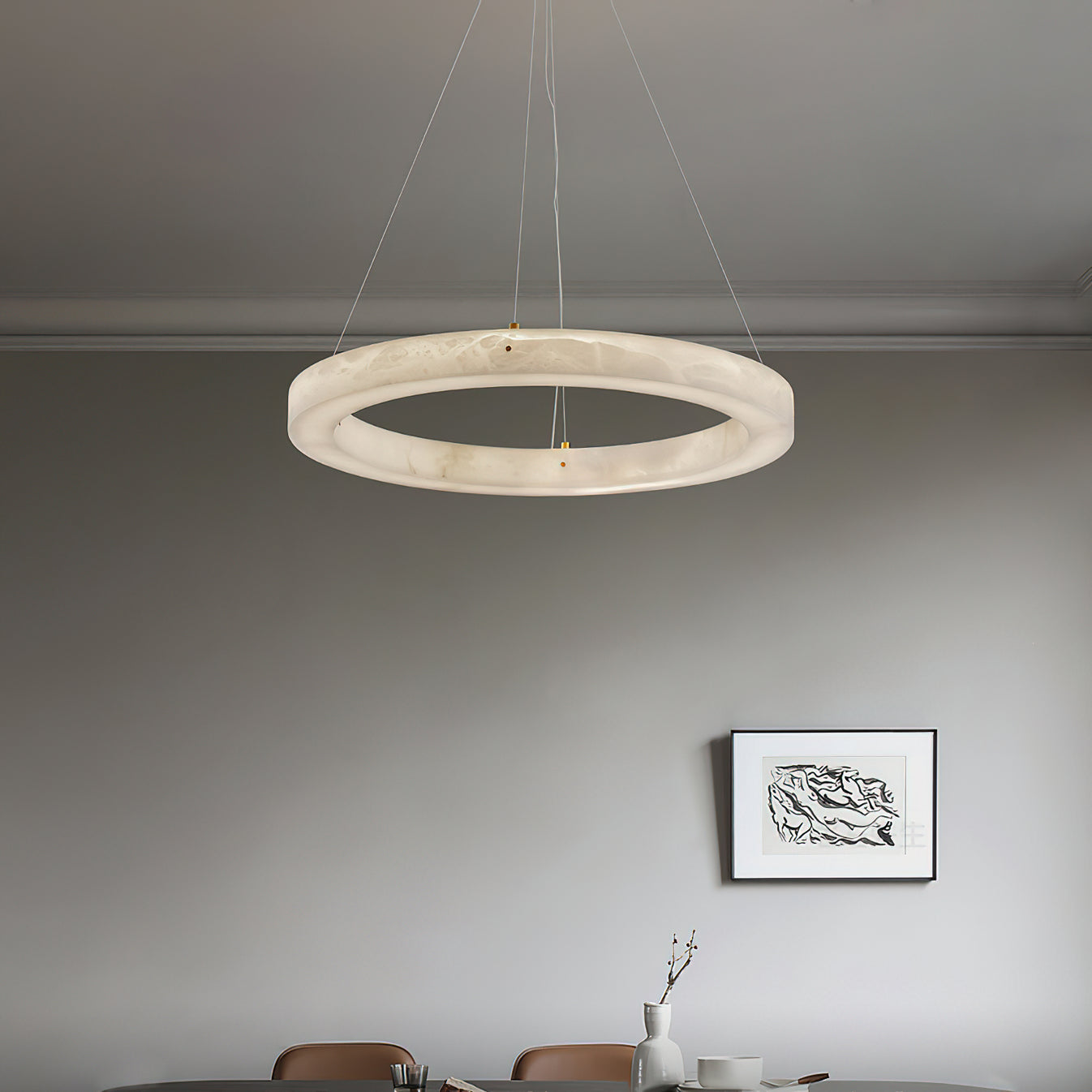Alabaster Ring Chandelier – Radilum
