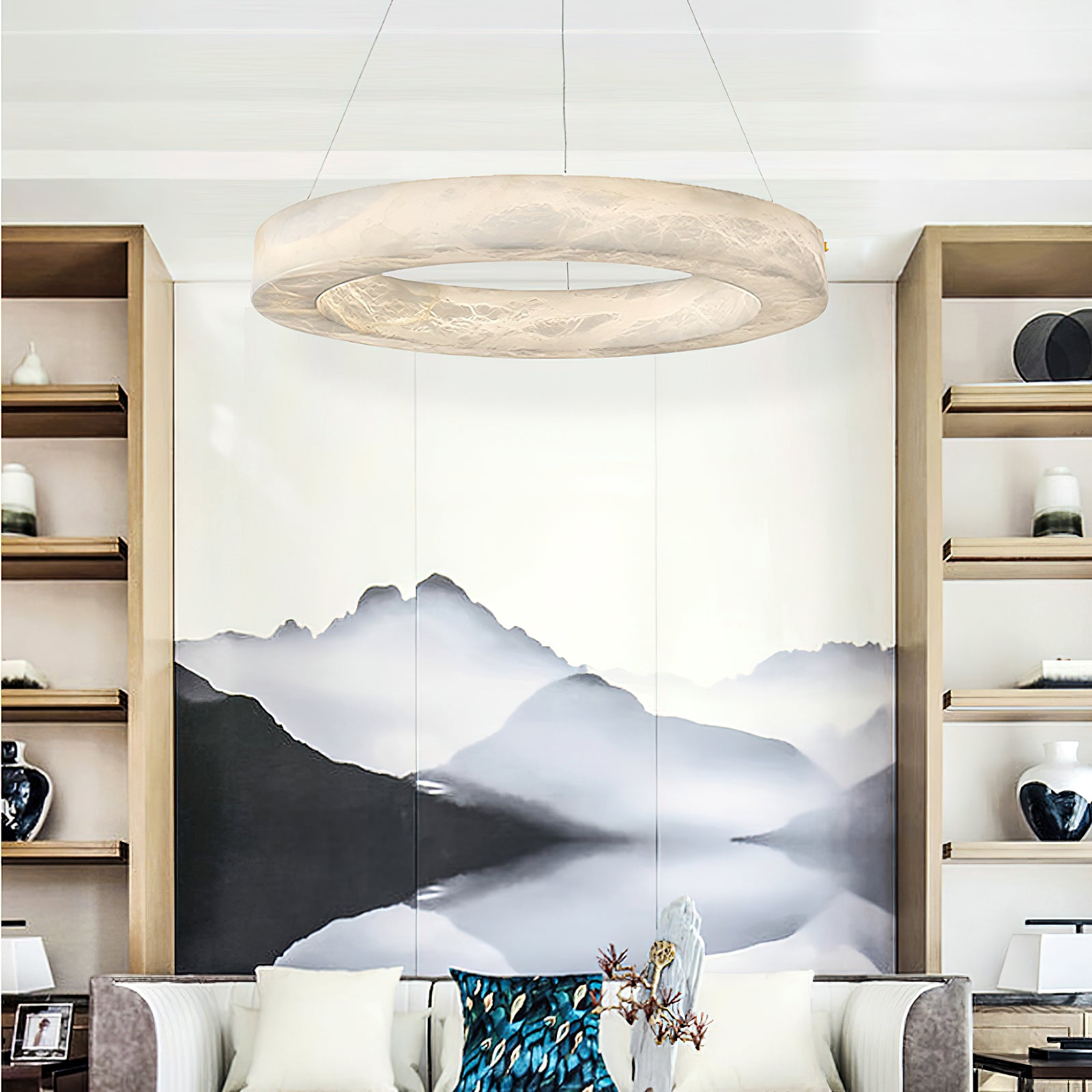 Alabaster Alabaster Ring Chandelier – Radilum