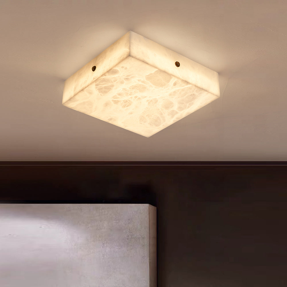 Arca Alabaster Flushmount Ceiling Light – Radilum