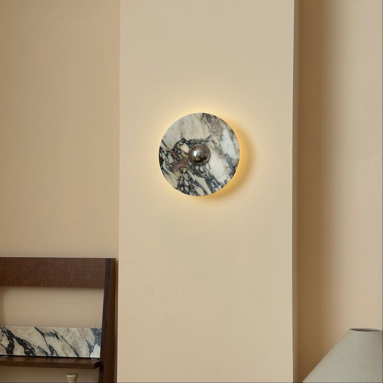 Calacatta Round Marble Sconce – Radilum