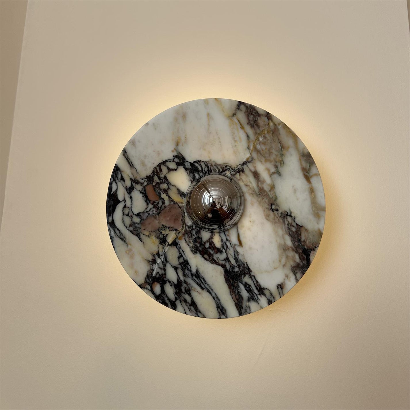 Calacatta Round Marble Sconce – Radilum