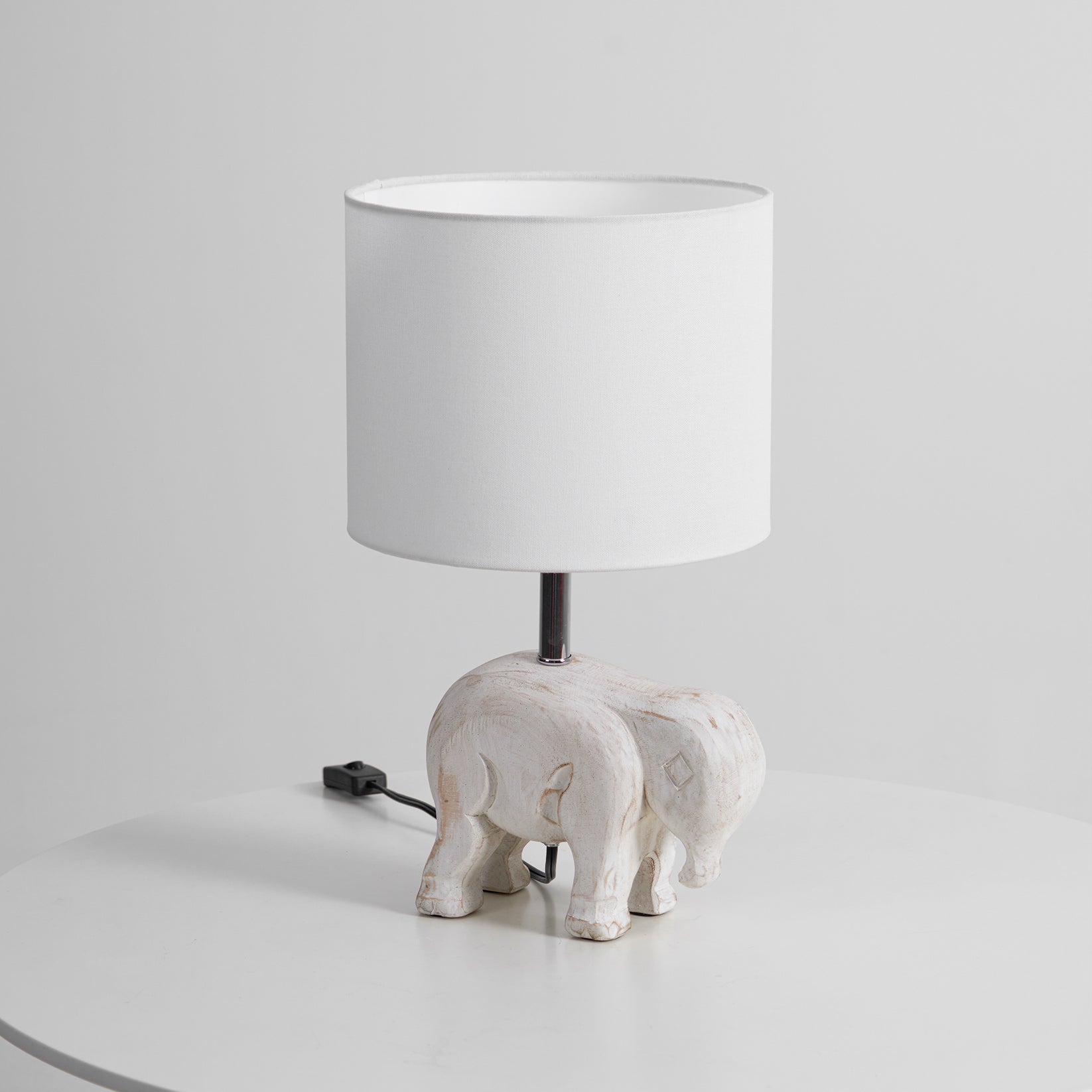 Carved Wood Animal Table Lamp – Radilum