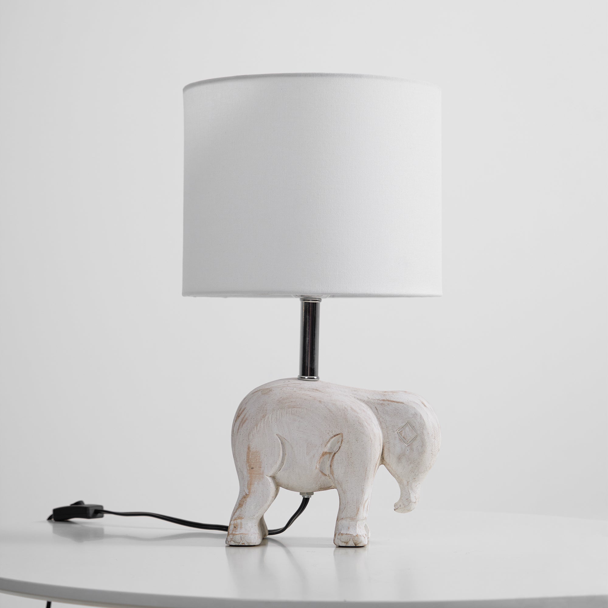 Carved Wood Animal Table Lamp – Radilum