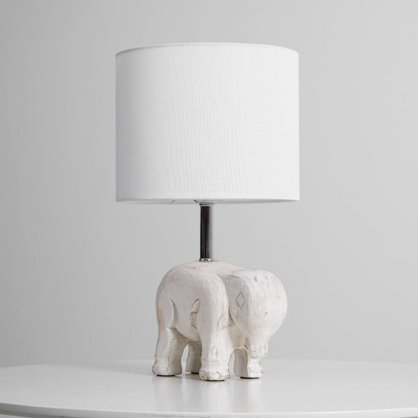 Carved Wood Animal Table Lamp – Radilum