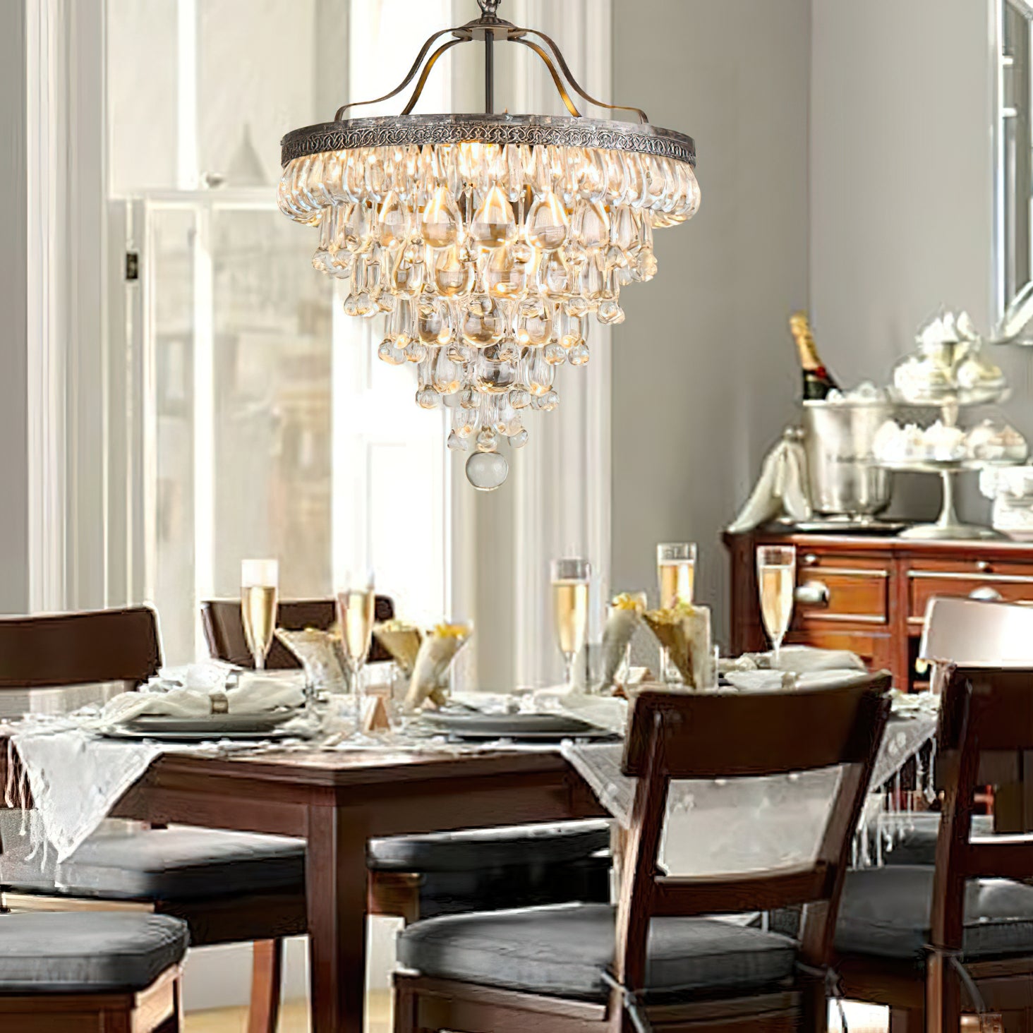 Crystal Inverted Pyramid Chandelier – Radilum