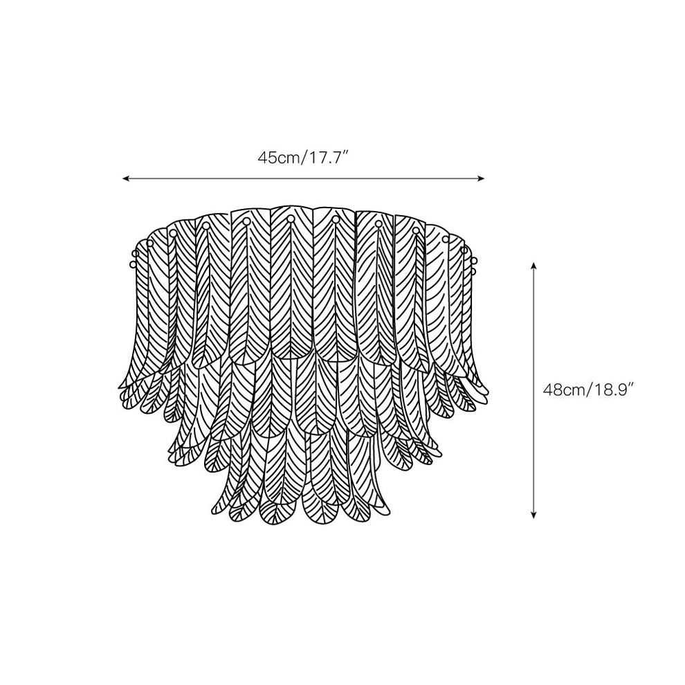Plume Glass Ceiling Light – Radilum