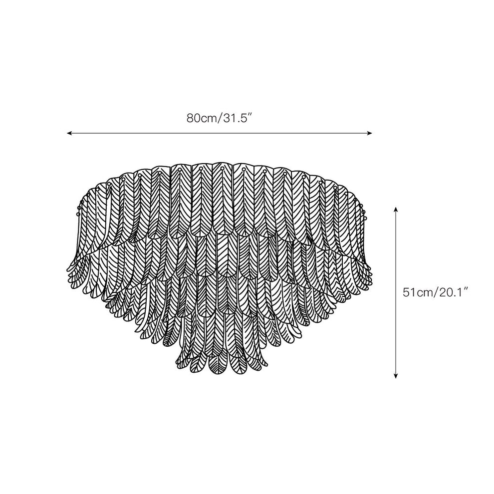 Plume Glass Ceiling Light – Radilum