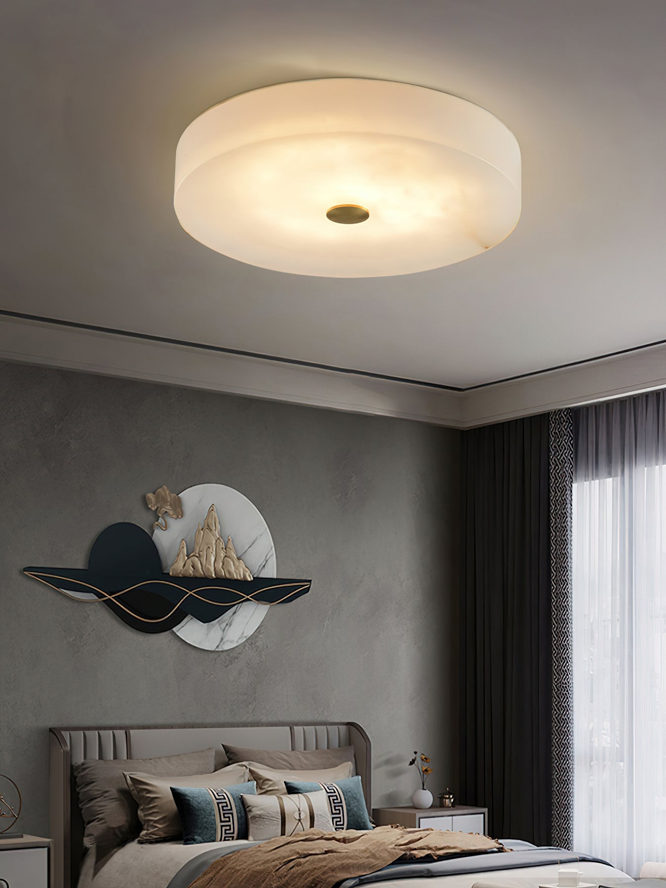 Tamoor Alabaster Ceiling Light – Radilum