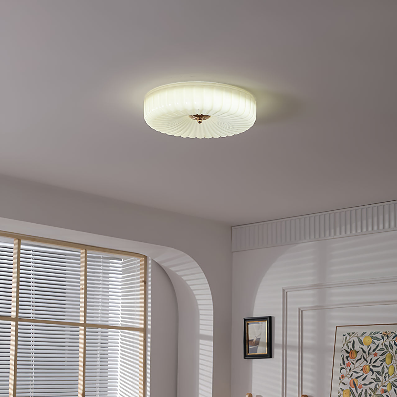 Willa Glass Flush Mount Ceiling Light – Radilum